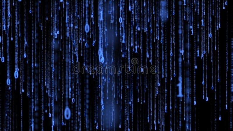 Digital Rain Information and Data Flow Stock Footage - Video of ...