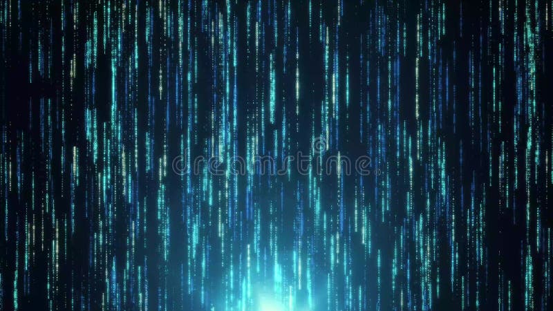 Digital Rain - Like Binary Code Visual Stock Video - Video of cascade, technology: 380795053