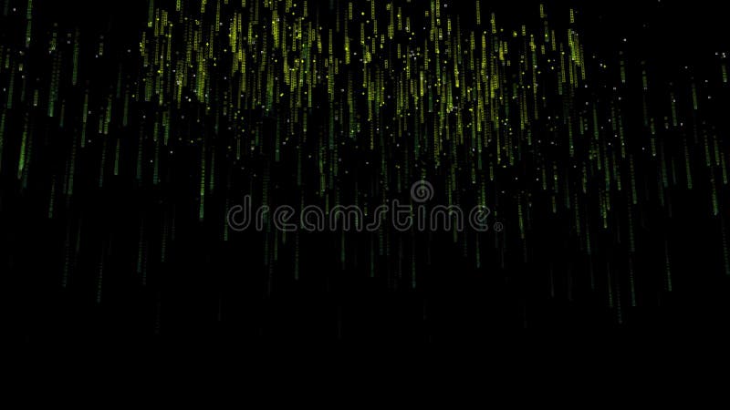 Digital Rain Simulation with Particles Background Stock Video - Video ...