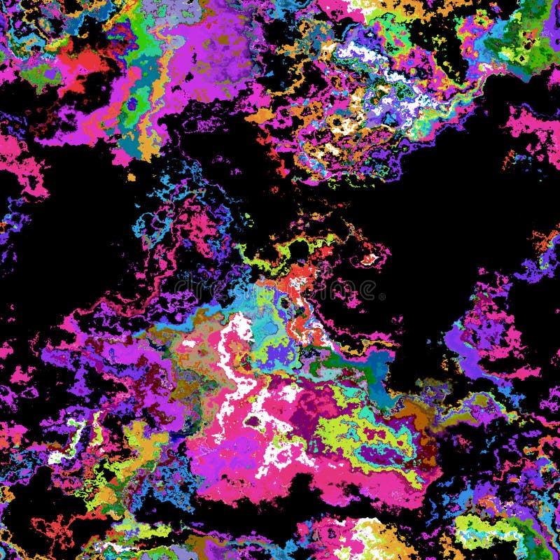 Digital Rainbow Liquid Paint Stock Illustration - Illustration of ...