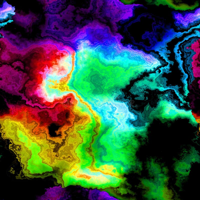 Digital Rainbow Liquid Paint Stock Illustration - Illustration of ...