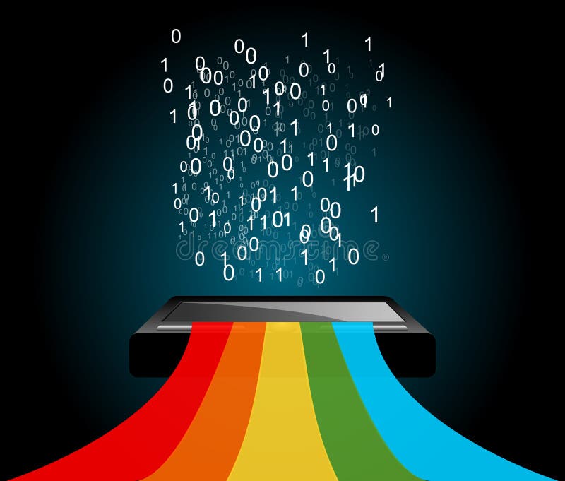 Digital rainbow vector stock vector. Illustration of colorful - 32742106