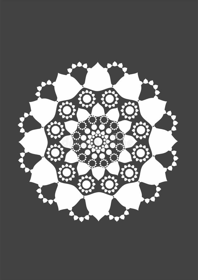 Digital rangoli design stock illustration. Illustration of drawing ...