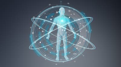 Digital X-ray Human Body Scan Background Interface 3D Rendering Stock ...