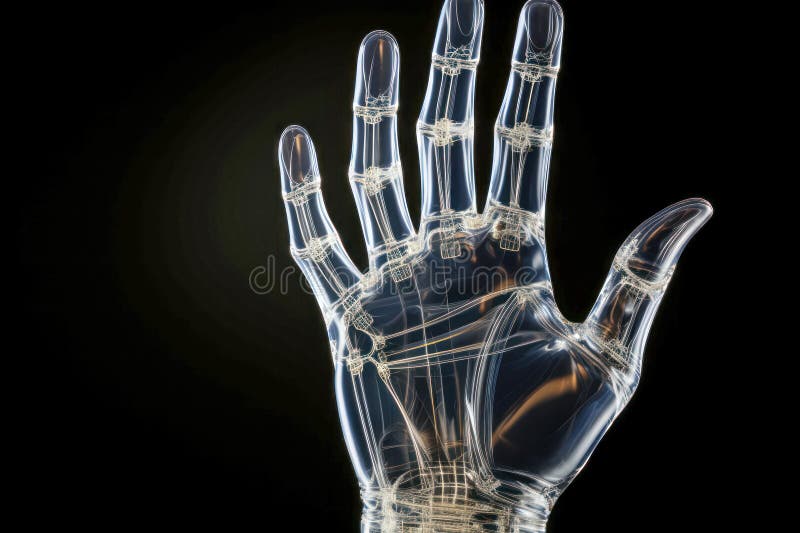 Digital X-ray Visualization of Human Hand Anatomy Stock Photo - Image ...