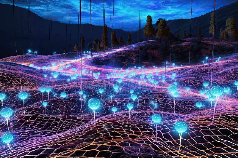 Digital Realism: Power Line and Smart Grid, Generative Ai Stock ...