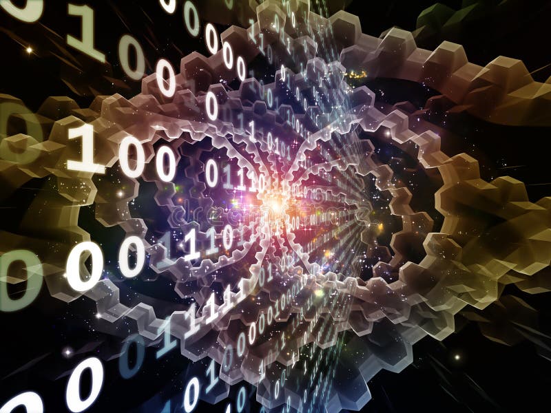 Digital Realm stock illustration. Illustration of gear - 224660142