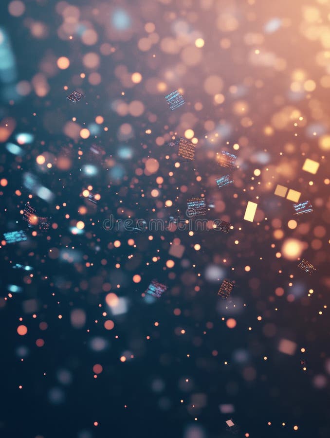 Light Particles Create an Ethereal Atmosphere in a Digital Space Filled ...