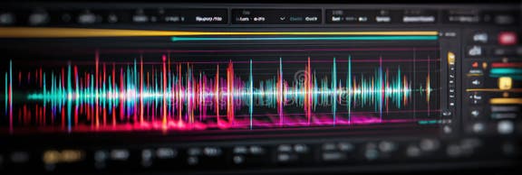 Digital Recorder Displaying Floating Waveforms Indicative of ...