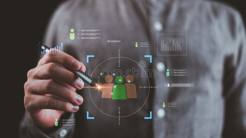 Digital Recruitment Concept with HR Technology Interface, Highlighting Employee Assessment ...