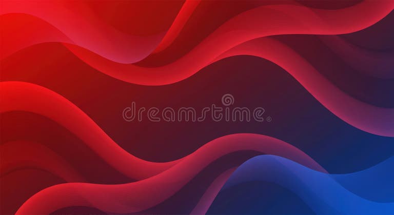 Digital Red Blue Wavy Smooth Abstract Background Banner Stock ...