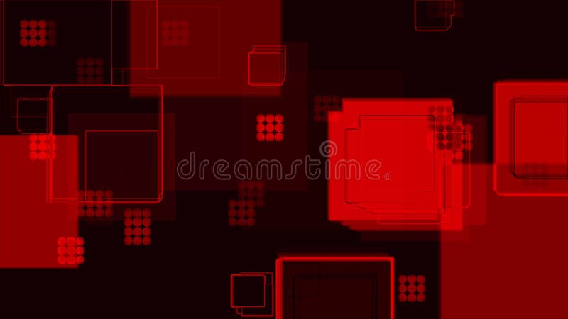 Digital Red Color Geometrical Box Pattern Background Stock Footage ...