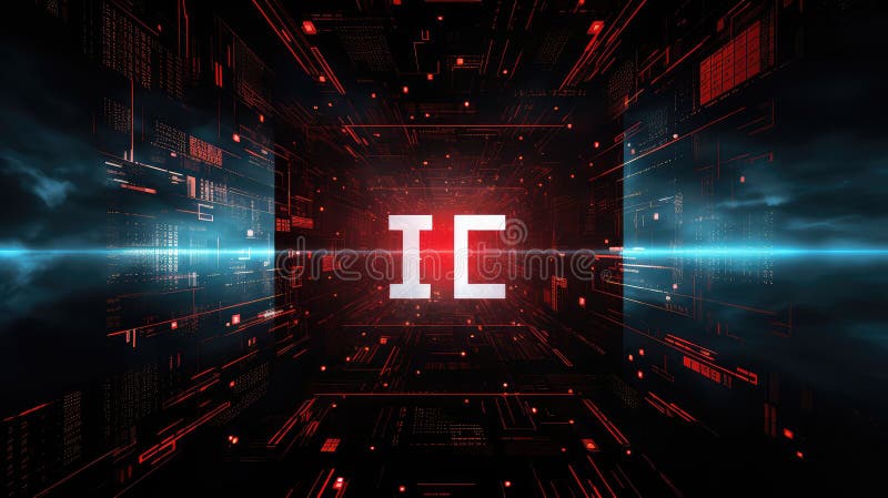 Digital red font stock illustration. Illustration of visual - 361297489