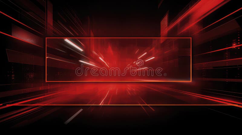 Digital red tech banner stock illustration. Illustration of artistic ...