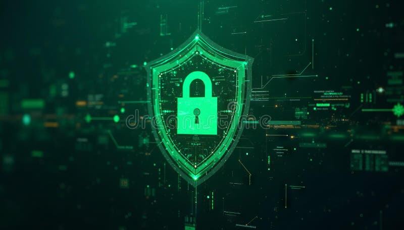 Digital Reef Guardian Shield Filtering Emerald Green Data Streams ...