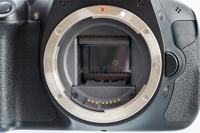 Digital Reflex Camera Sensor and Lens Mount Close-up Stock Photo ...