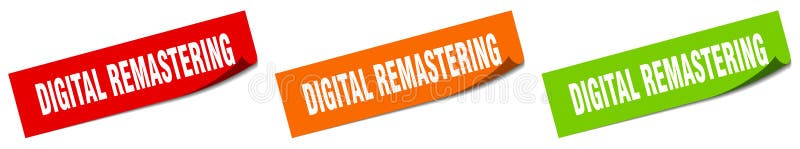 Digital Remastering Banner. Digital Remastering Speech Bubble Label Set ...