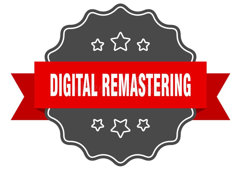 Digital remastering label stock vector. Illustration of medallion ...