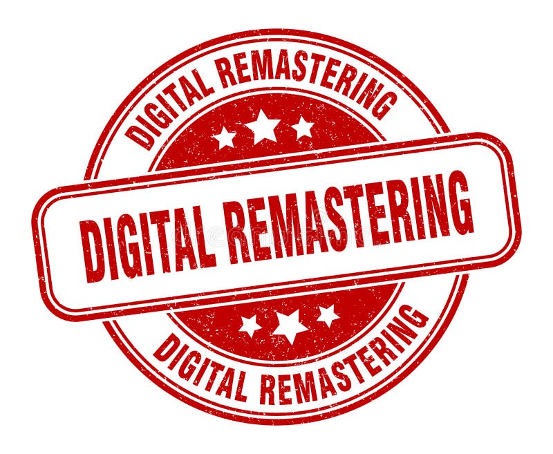 Digital Remastering Stamp. Digital Remastering Round Grunge Sign Stock ...