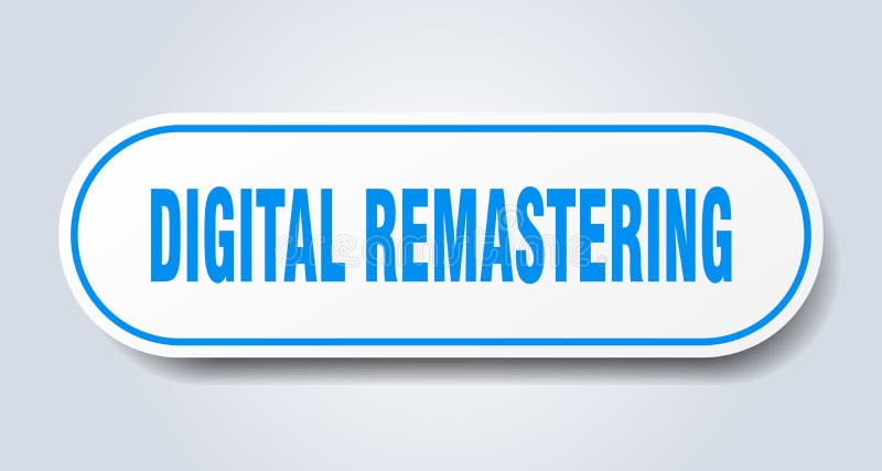 Digital Remastering Sticker. Stock Vector - Illustration of banner ...
