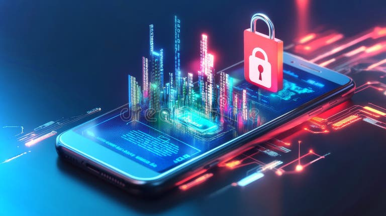 Digital Render of a Smartphone Showcasing Futuristic Connectivity and ...