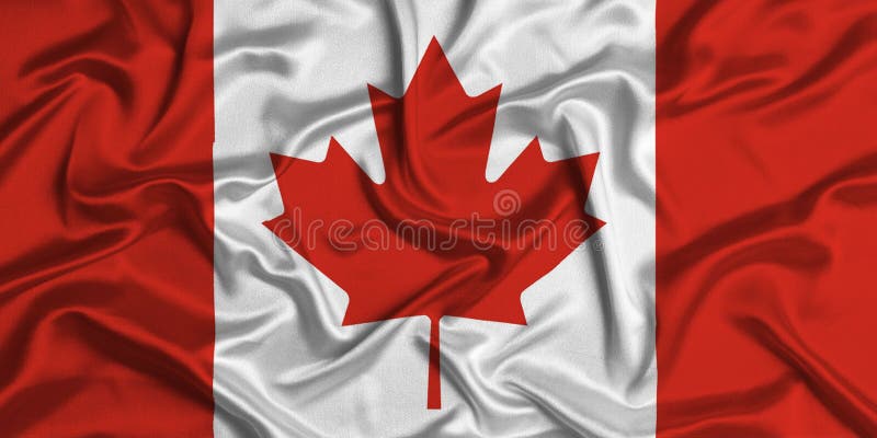 Digital Render of the Textured Fabric National Flag of Canada Stock ...