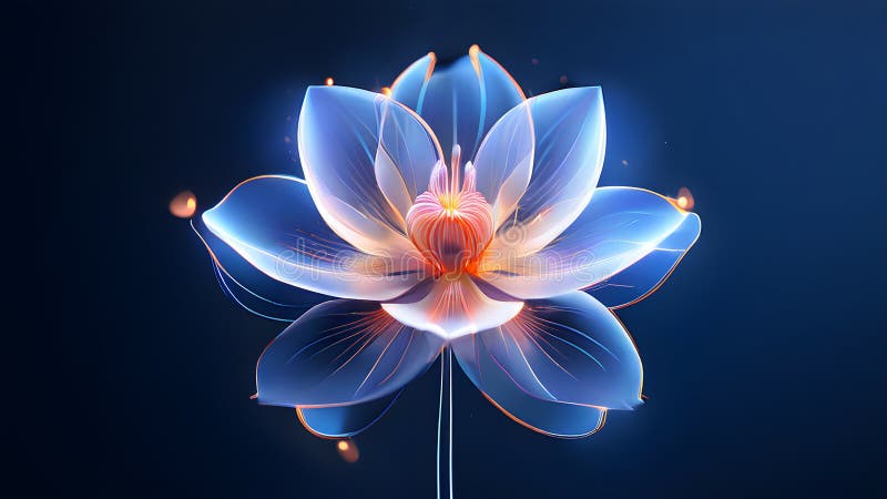 Digital Rendered Flower Evolving in a Futuristic Forward Botanical ...