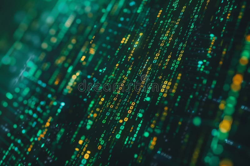 Binary Code Abstract stock illustration. Illustration of algorithm ...