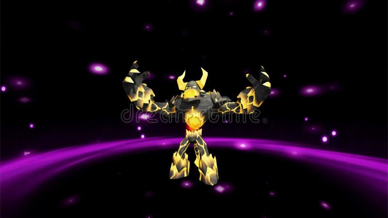 Digital Rendering Cartoon Fantasy Monster Motion Background with ...
