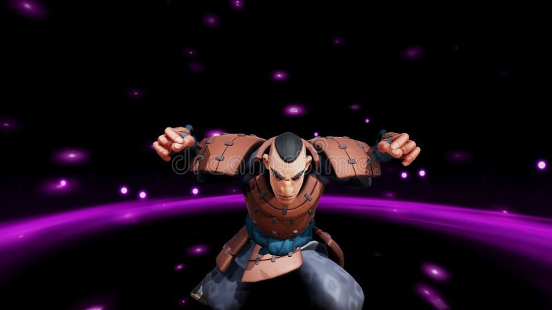 Digital Rendering Cartoon Warrior Monk Ninja Motion Background Stock ...