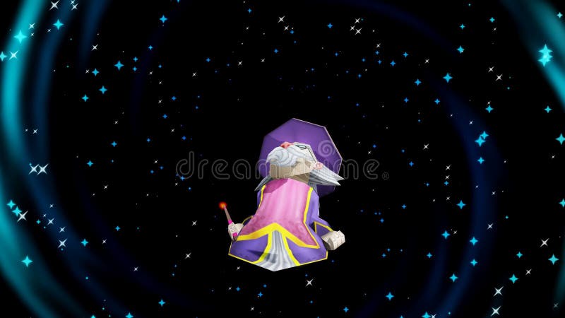 Digital Rendering Cartoon Wizard Motion Background Stock Illustration ...