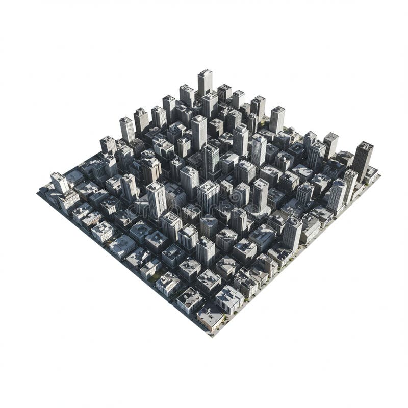 A Digital Rendering of a Cityscape Featuring Densely Packed Skyscrapers ...