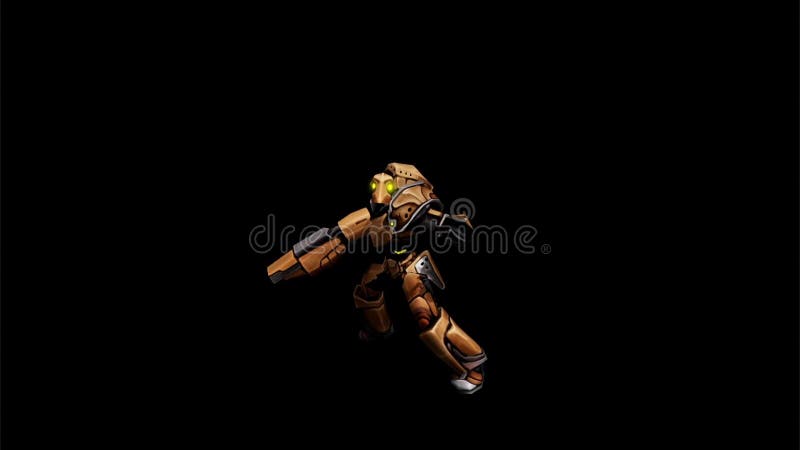 Digital Rendering Cyborg Robot Apocalyptic Zombie Motion Background ...