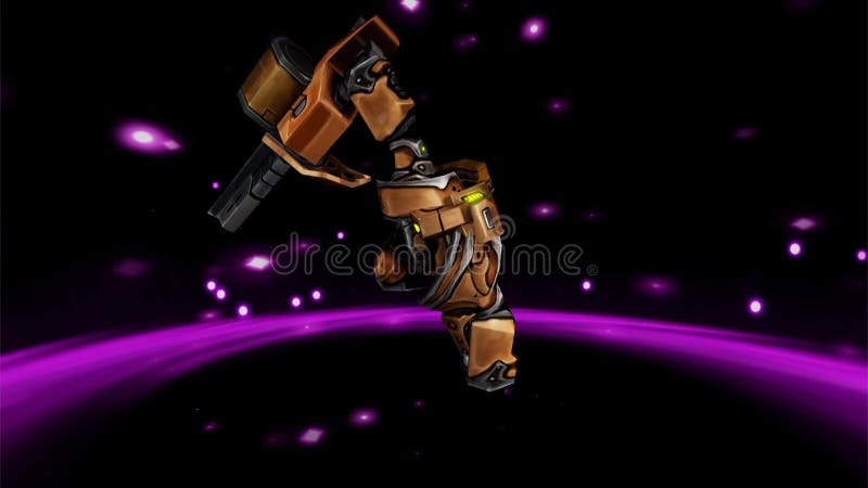 Digital Rendering Cyborg Robot Apocalyptic Zombie Motion Background ...