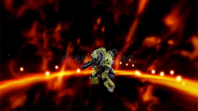 Digital Rendering Cyborg Robot Apocalyptic Zombie Motion Background ...