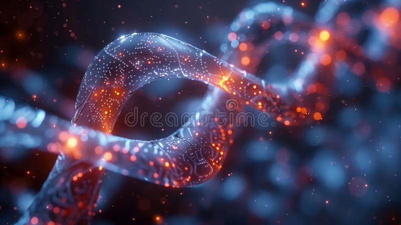 Digital Representation of a DNA Double Helix Stock Photo - Image of ...
