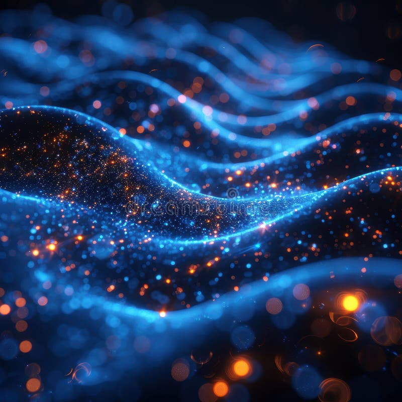 Digital Rendering Of A Dynamic Neural Network Symbolizing Complex