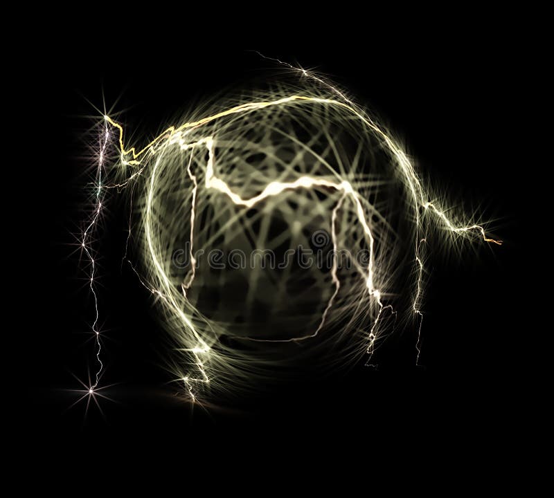 Digital Rendering Electric Lights Background Stock Illustration ...