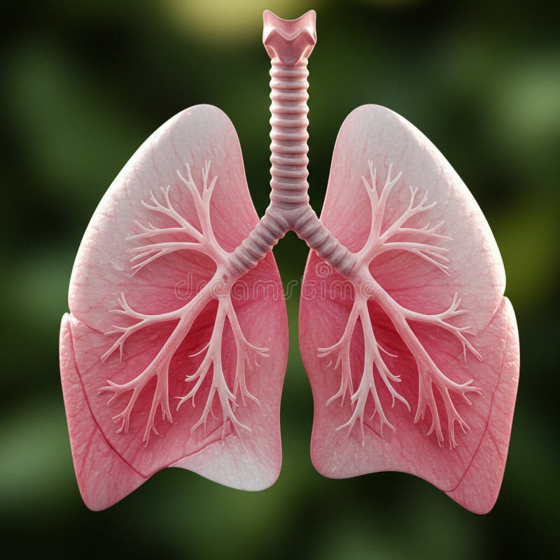 A Digital Rendering of Human Lungs Shows Intricate Bronchial Branches ...