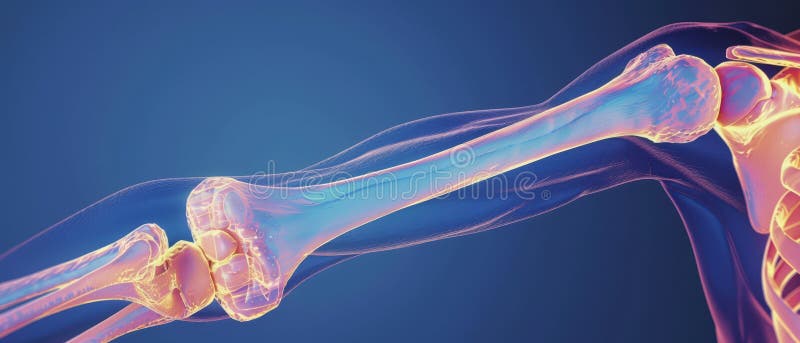 Digital Rendering of Human Upper Arm Bones Stock Illustration ...