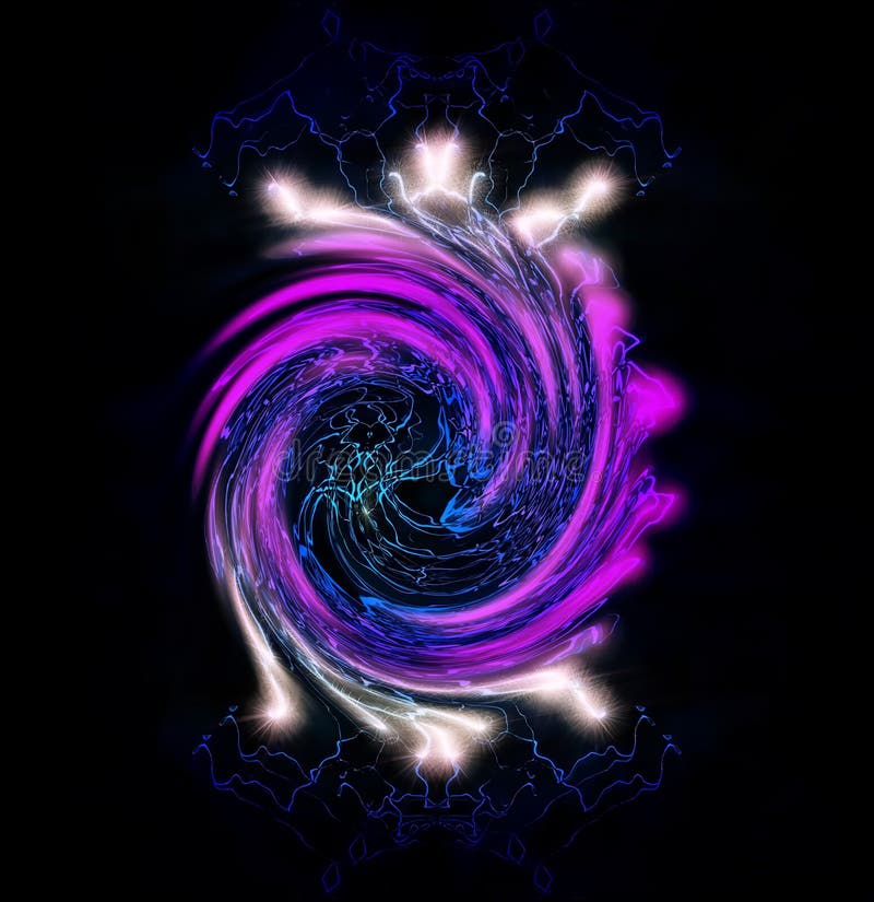 Digital Rendering Lightning Strike Background Stock Illustration ...