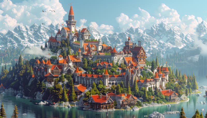 Digital Rendering, Pixel Art Stock Illustration - Illustration of ...