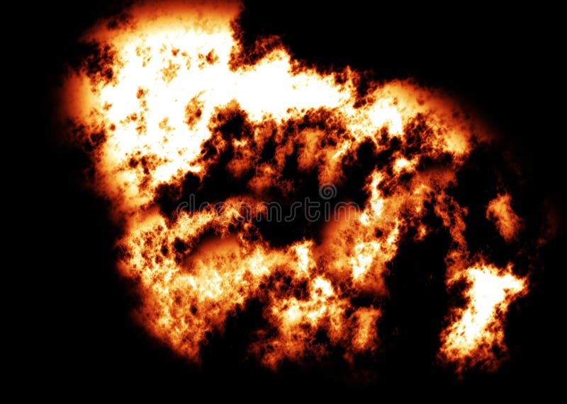 Digital Rendering Realistic Fire Background Stock Illustration ...