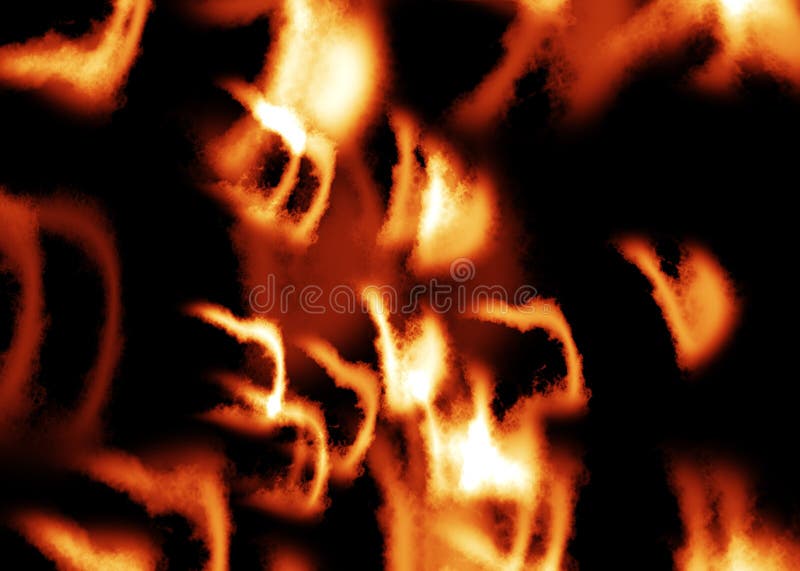 Digital Rendering Realistic Fire Background Stock Illustration ...