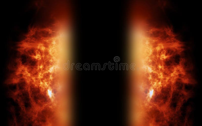 Digital Rendering Realistic Fire Background Stock Illustration ...