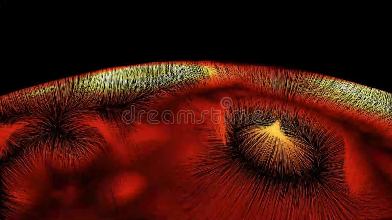 Digital Rendering Red Fire Planet Stock Illustration - Illustration of ...