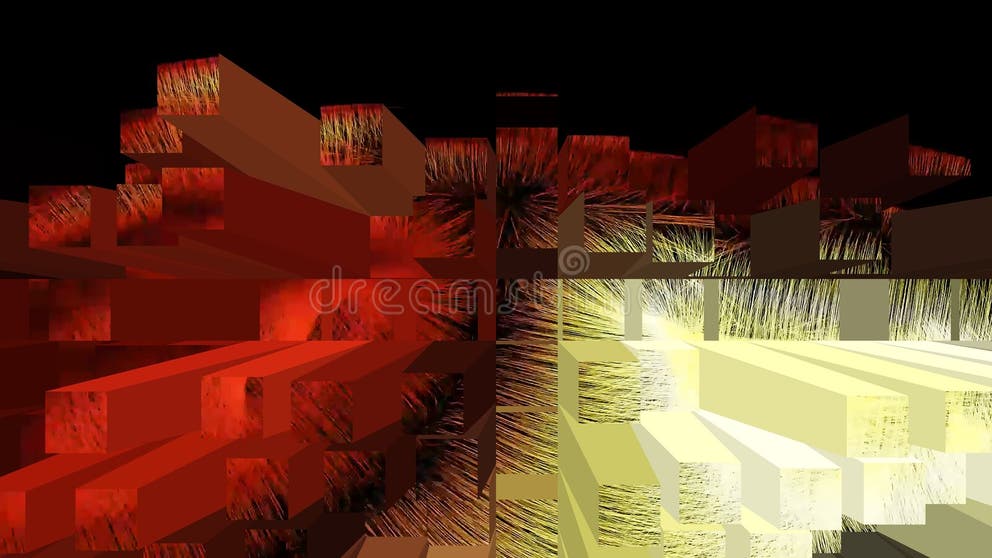 Digital Rendering Red Fire Planet Stock Illustration - Illustration of ...
