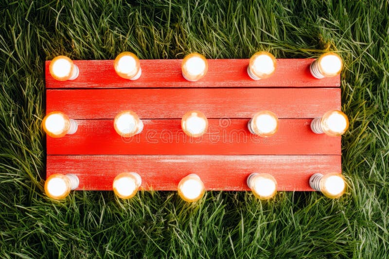 A Digital Rendering of a Red Retro Lightbox or an Empty Signboard ...