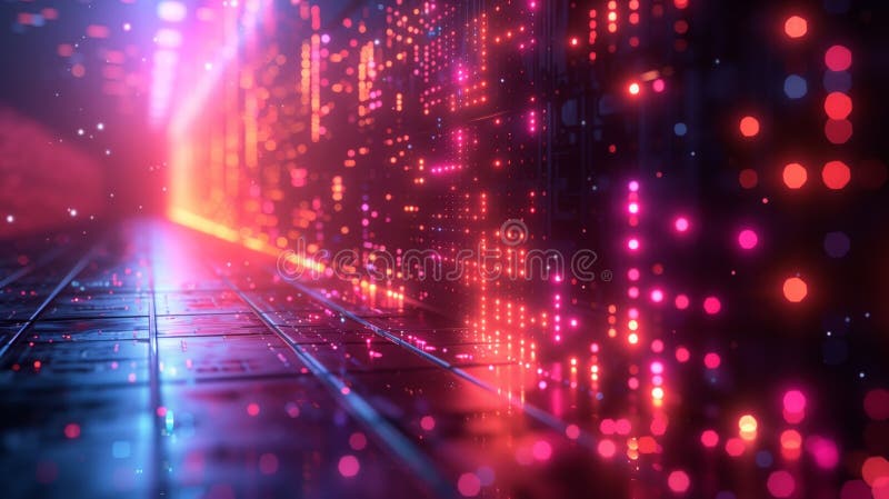 Retro Tech Lights in Vaporwave Aesthetic Stock Photo - Image of retro ...