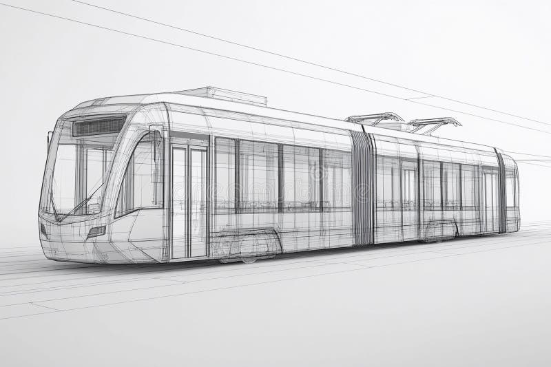 Digital Rendering Showcases Innovative Design of a Semi-Tram Concept ...